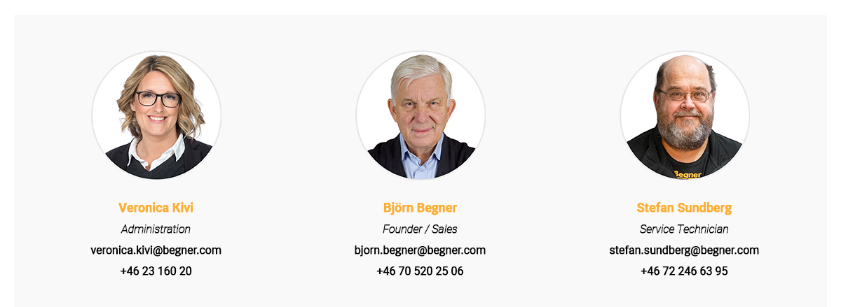 Begner Agenturer . Contact us