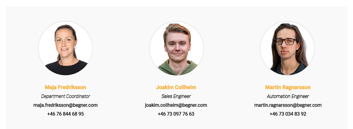 Begner Agenturer . Contact us